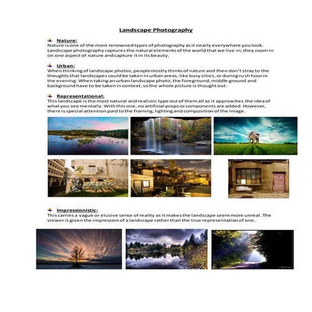 Landscape photography | DOCX