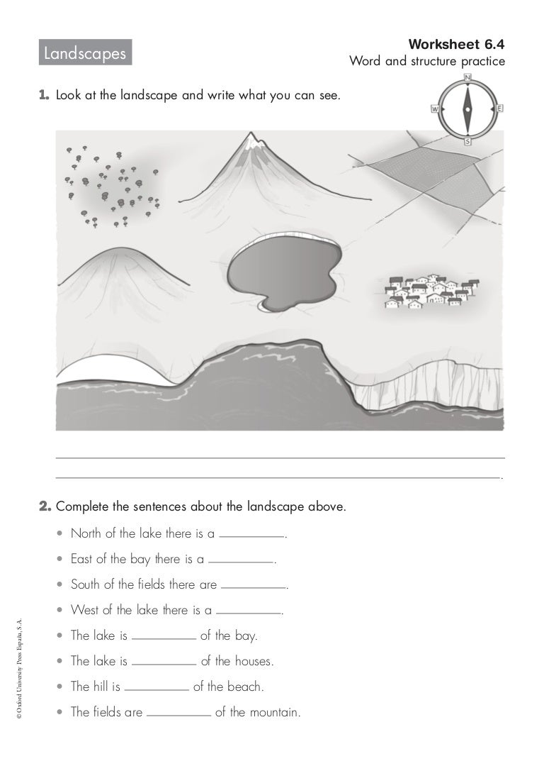 Landscapes worksheet 6.4