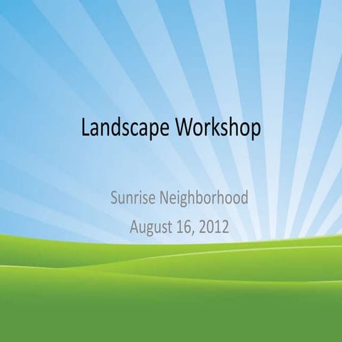 Landscape workshop | PPTX