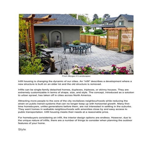Infill Landscaping Guide | PDF