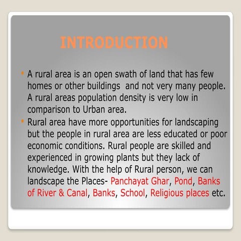 landscaping rural area.pptx and make land more | PPTX