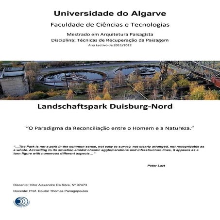 Landschaftspark duisburg nord | PDF