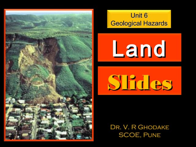 Definition, classification & types of landslide | PPTX