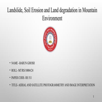 Landslide (Geography, Geoinformatics and Remote Sensing) | PPT