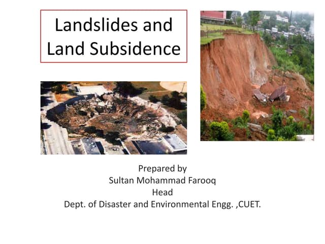 Definition, classification & types of landslide | PPTX