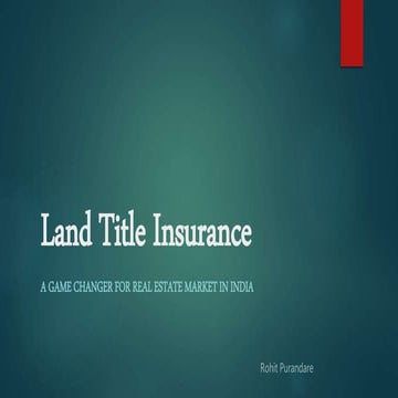 Land title insurance | PPTX