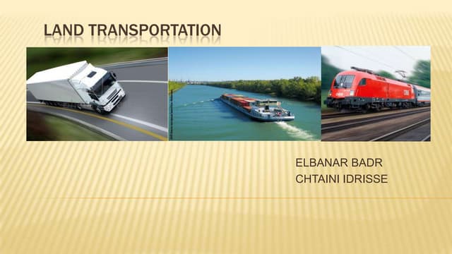 powerpoint on transportation | PPTX