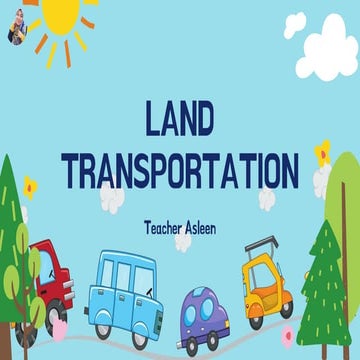 land transportation.pdf | Rail Travel | Travel Type