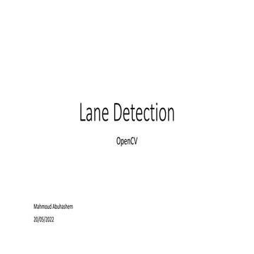 Lane Detection.pptx | Technology & Computing
