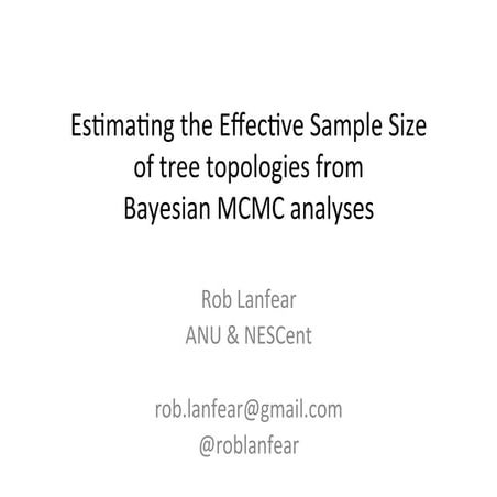 Estimating the Effective Sample Size of phylogenetic tree topologies ...