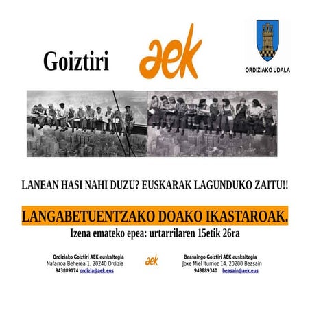 Langabetuentzako doako ikastaroa | PPT