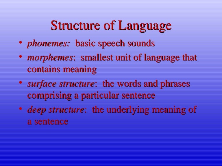 Structure Of Language structure-of-language