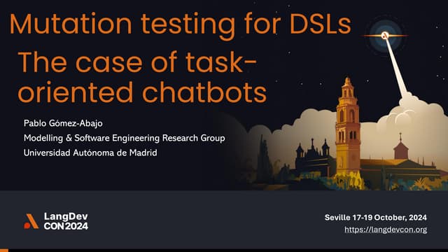 Mutation Testing For Dsls The Case Of Task Oriented Chatbots Ppt 8799