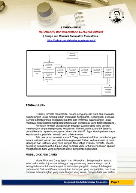 Model Desain Sistem Pembelajaran Dick and Carey | PPT