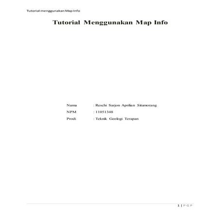 Cara pembuatan peta gis secara sederhana | DOCX