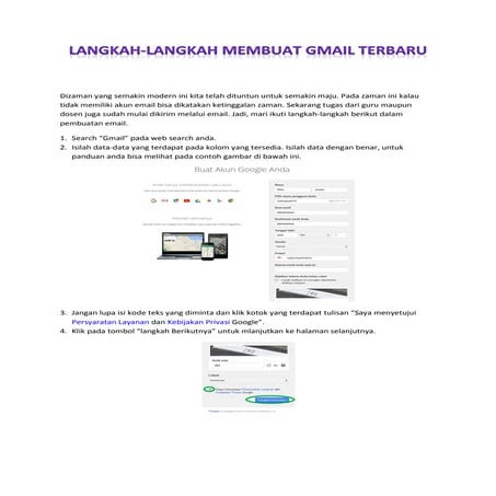 Cara membuat email berbasis gmail | PDF