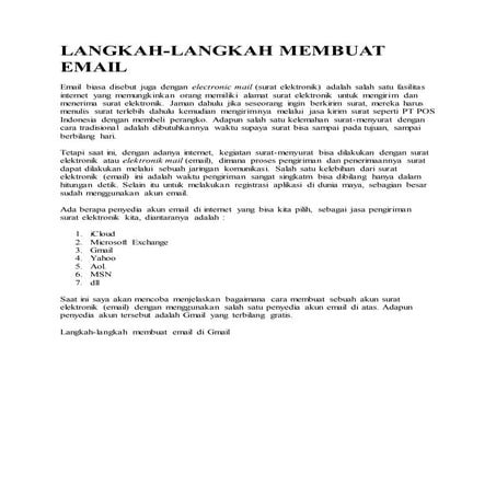 Langkah langkah membuka gmail | DOCX