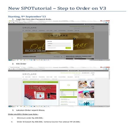 Langkah - langkah order melalui SPO | PDF