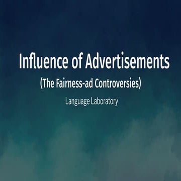 Influence of Advertisements | PPT