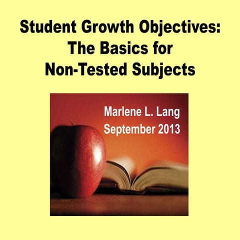 Student Growth Objectives | PPTX