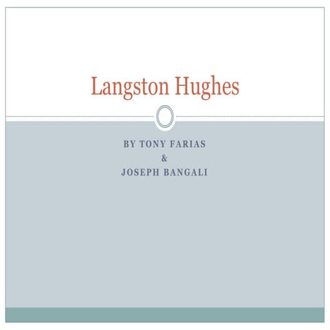 Langston Hughes | PPTX