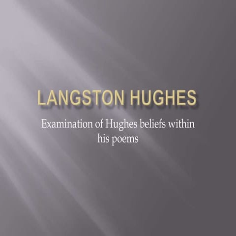 Langston hughes | PPT
