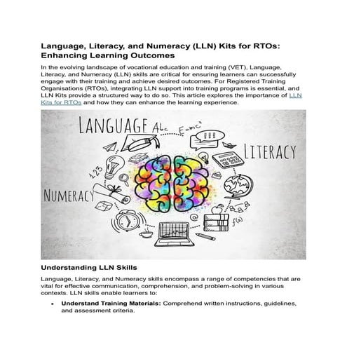 Language, Literacy, and Numeracy (LLN) Kits for RTOs.pdf