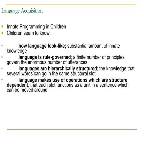 Language Acquisition 2 | PPT