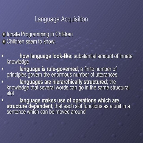Language Acquisition3 | PPT