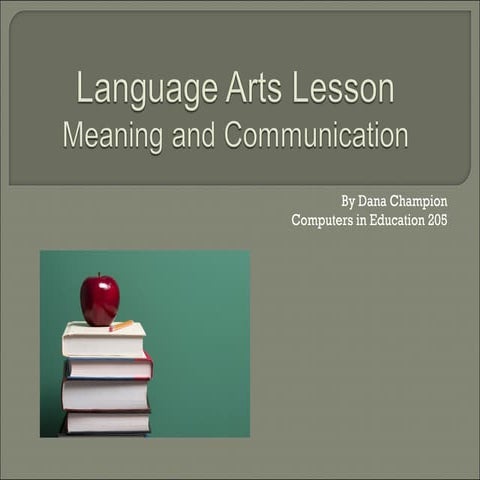 Language Arts Lesson | PPT