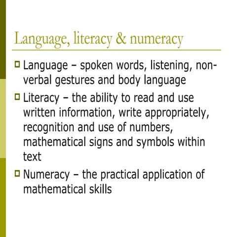 strategies in promoting numeracy and literacy | PPTX