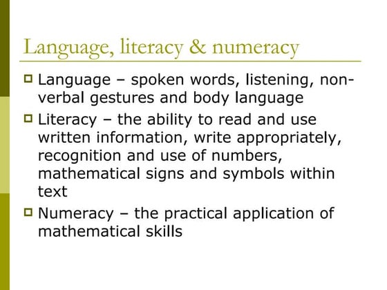 strategies in promoting numeracy and literacy | PPTX | Homework and ...