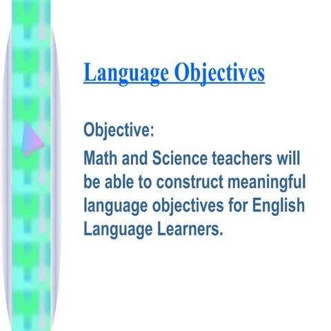 Language Objective T O P S | PPT