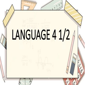 LANGUAGE 4 UNIT 1 LESSON A-E. WITH Apptx | PPTX