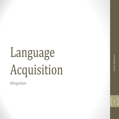 Language acquisition (2) | PPT