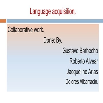 Language acquisition | PPTX