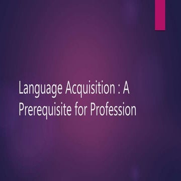 Language acquisition | PPT