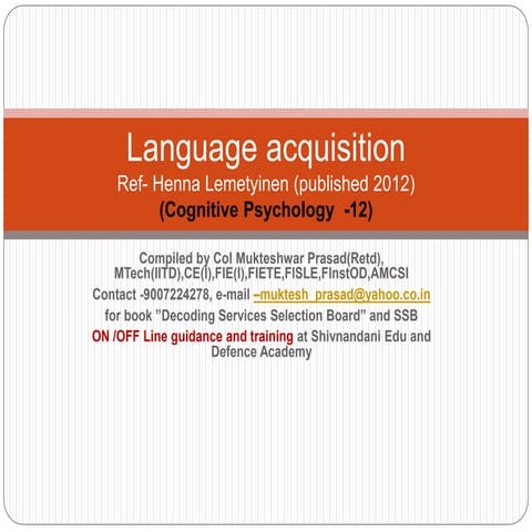 Language acquisition | PPT