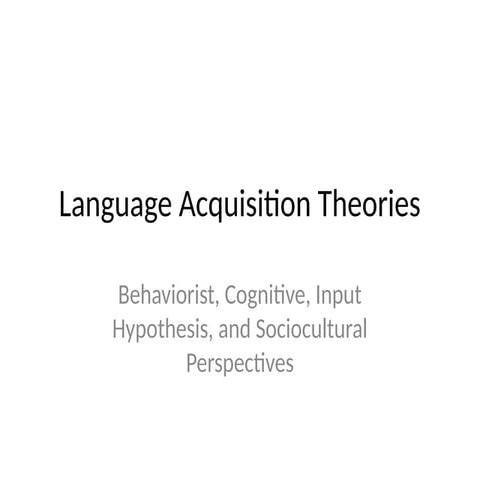 Language_Acquisition_Theories_Behaviorism | PPTX