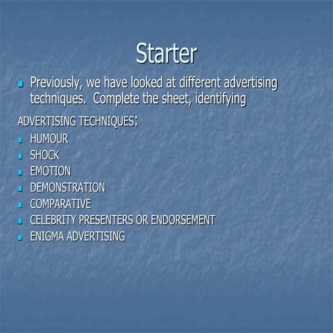 Language advertising lesson 4 students | PPT