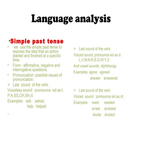 Language analysis | PPT