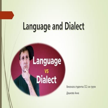 Language and dialect | PPTX