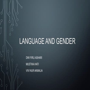 Language and Gender | PPT