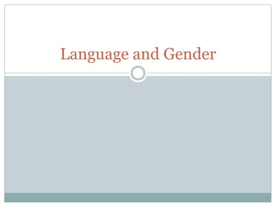 Sociolinguistics and Women’s Language | PDF