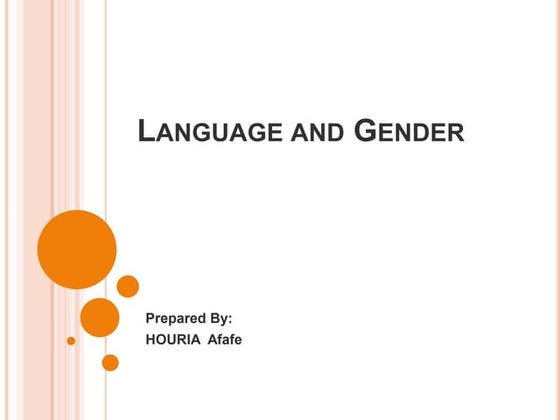 Sociolinguistics: Language and Gender | PPT
