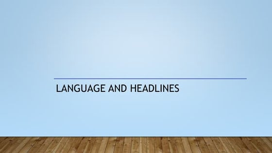 Headline Writing | PPT | Cricket | Sports
