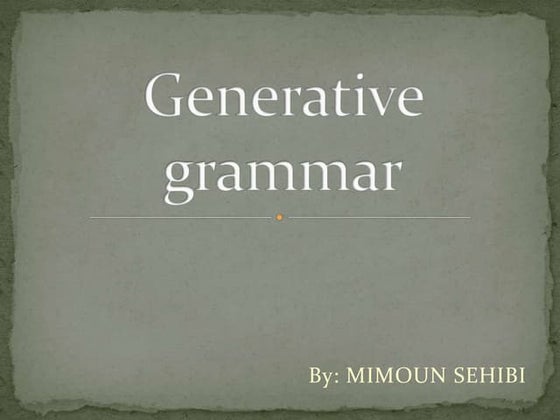 Minimalist program | PDF