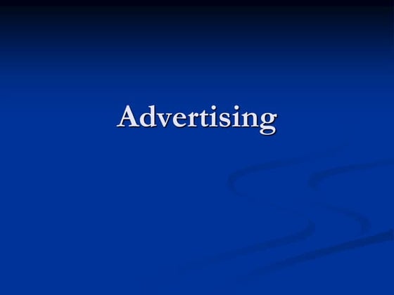 What is advertising? | PPT