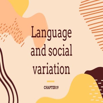 Language and social variation | PPTX