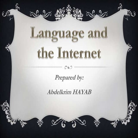 Language and the internet | PPTX
